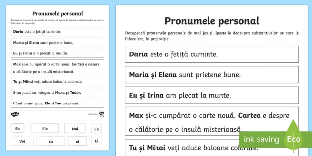 Pronumele personal - KIDIBOT - Bătăliile Cunoașterii