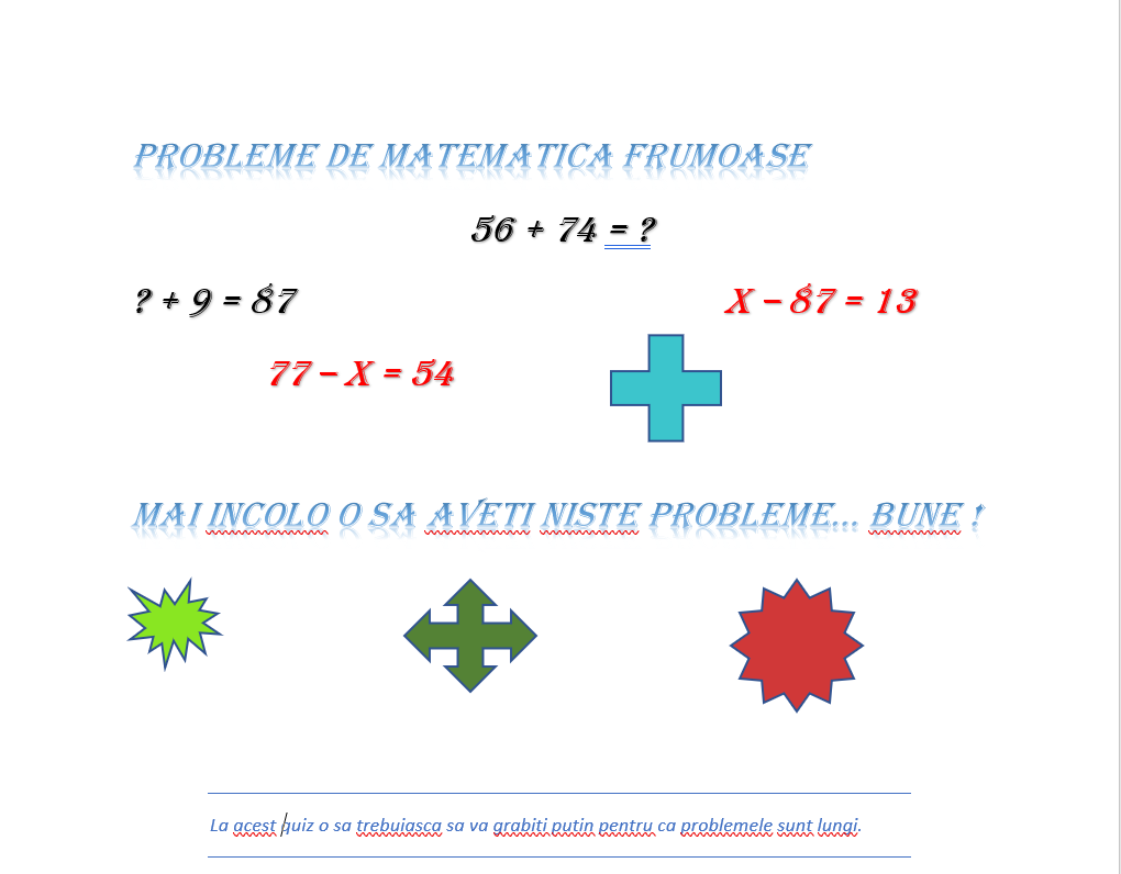 Probleme si exercitii de matematica clasa I - KIDIBOT - Bătăliile ...